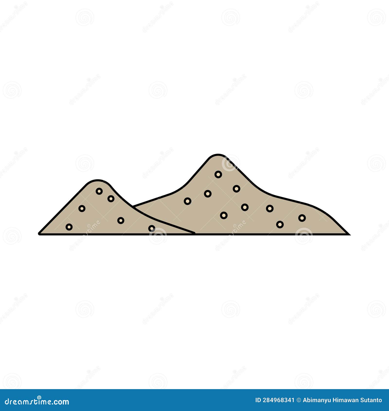 Sand icon vector stock vector. Illustration of summer - 284968341