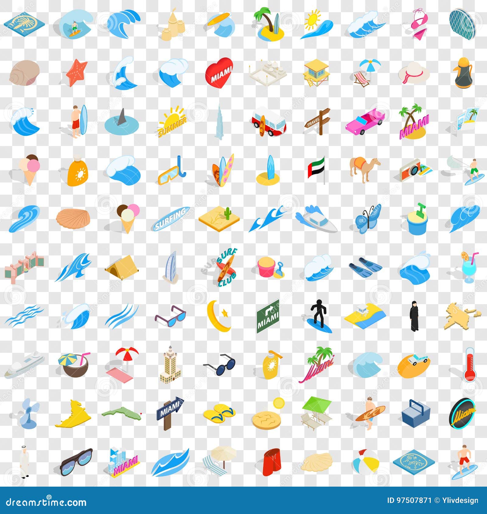 100 Sand Icons Set, Isometric 3d Style Stock Vector - Illustration of ...