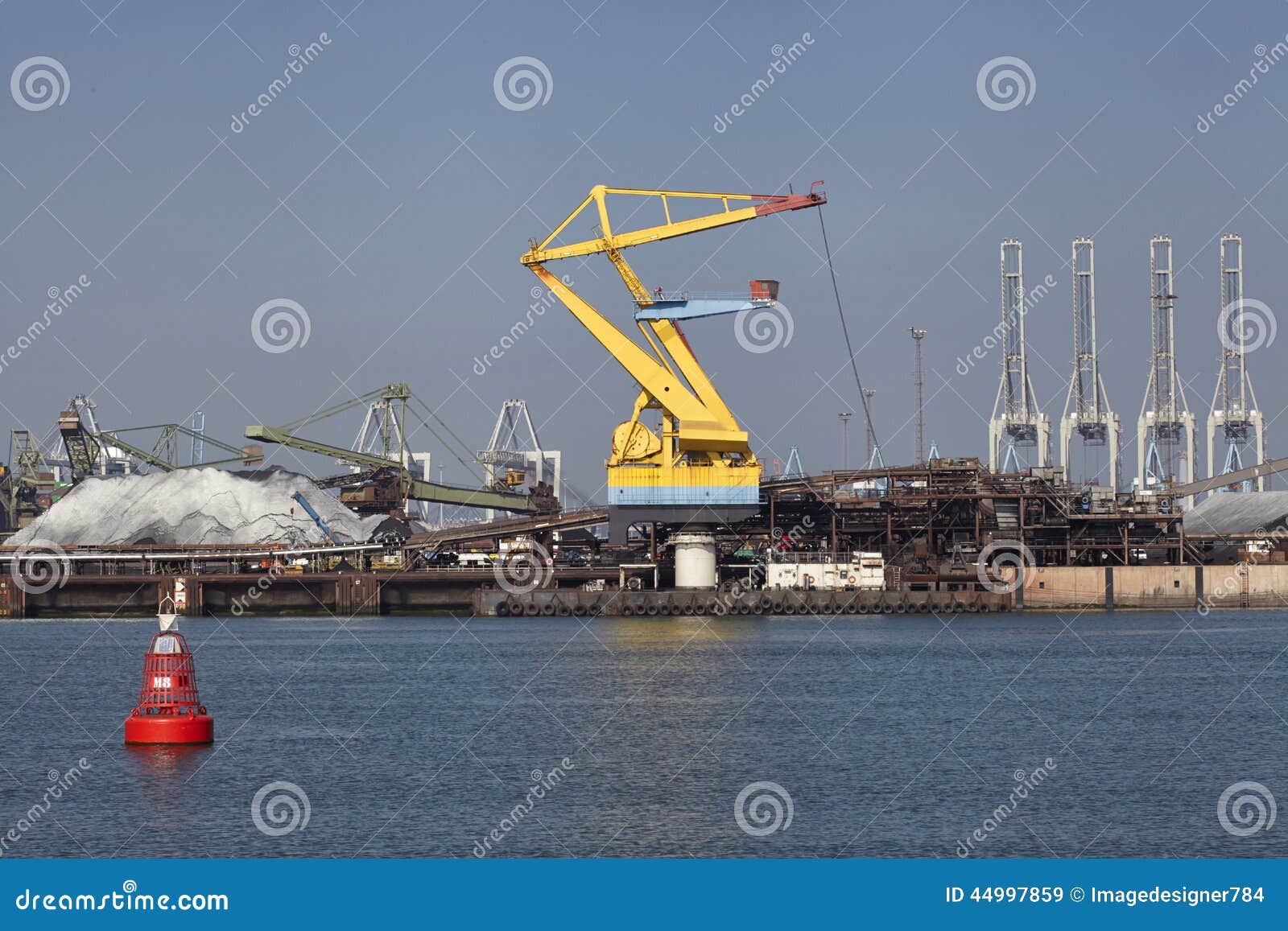 Sand Industry in the Harbor of Rotterdam Netherland Stock Image - Image ...