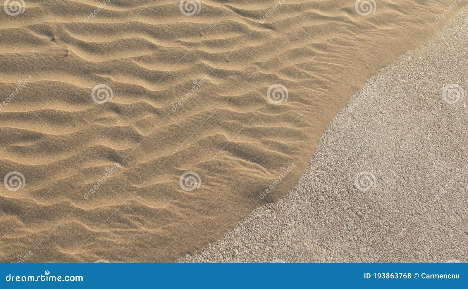 Sand Invading the Pavement with Wind Marks on the Cantabrian Beach ...