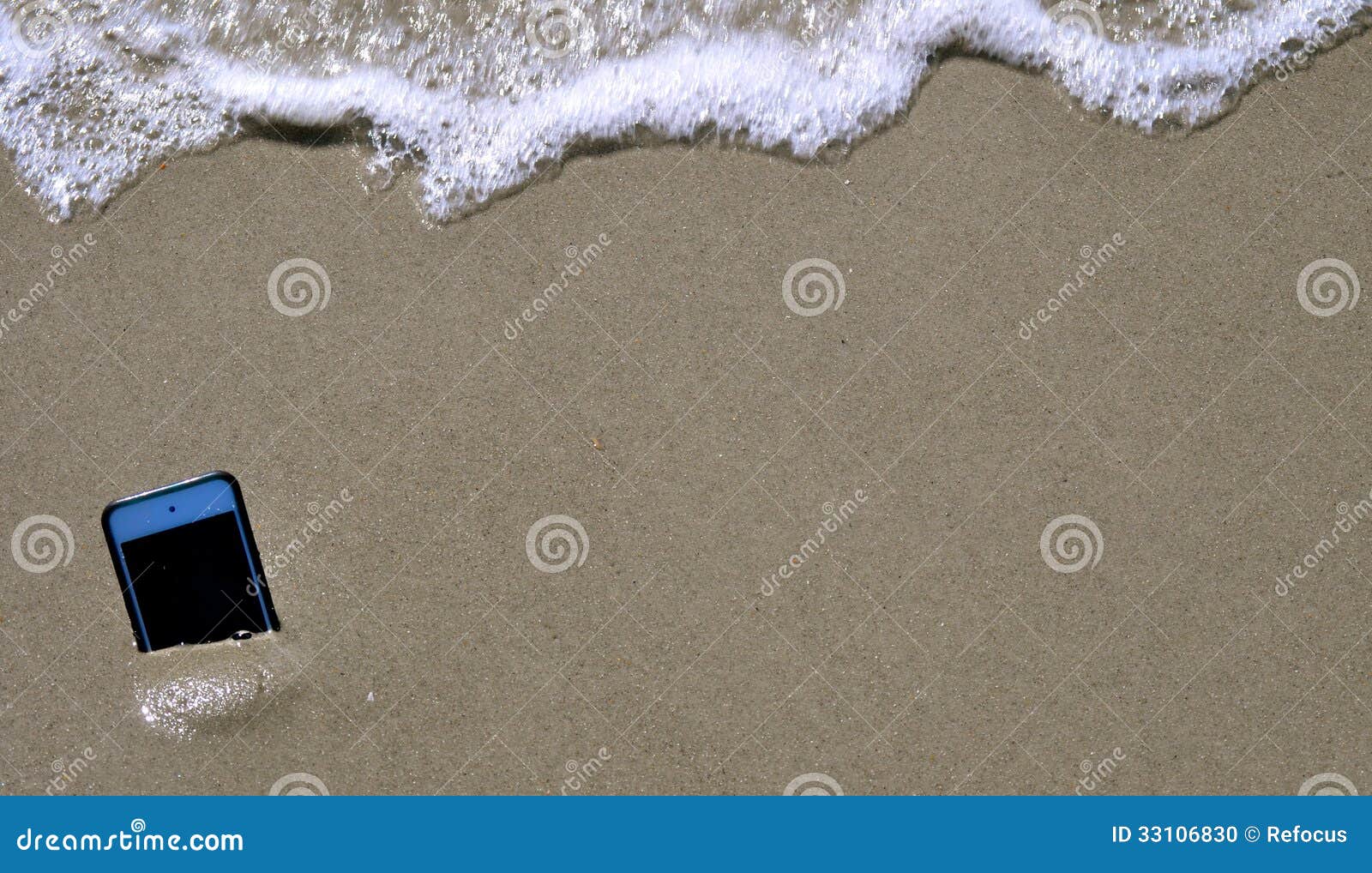 In the Sand-iPod iPhone stock photo. Image of ipod, beach - 33106830