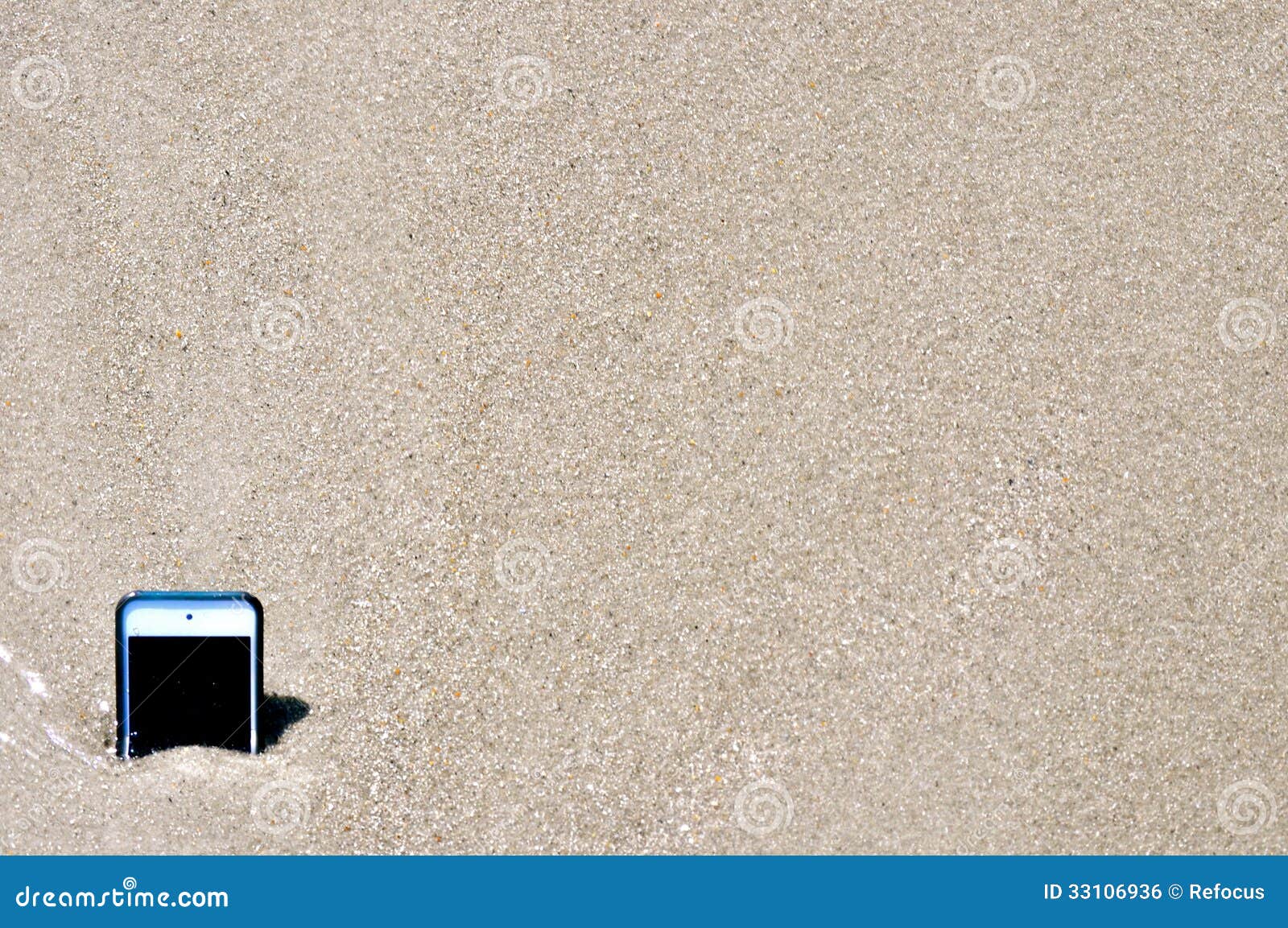 In the Sand-iPod iPhone stock photo. Image of sand, ipod - 33106936