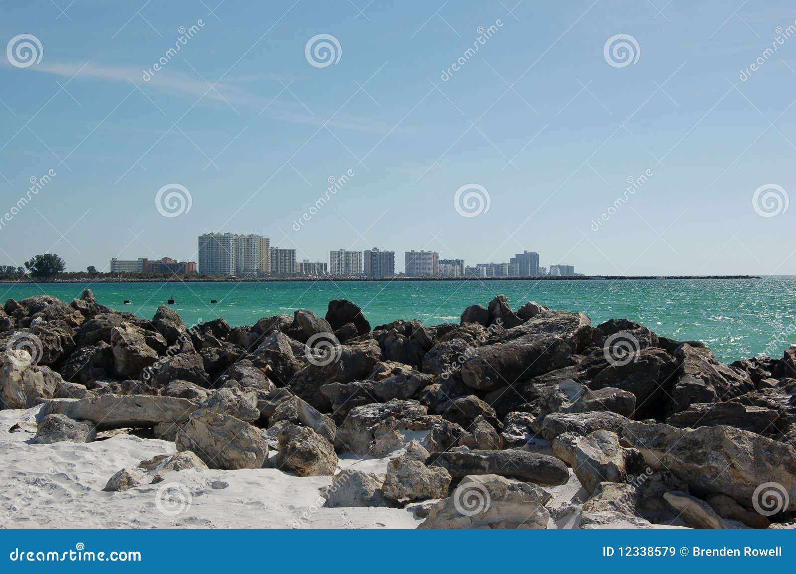 Sand Key by day stock image. Image of skyline, beach - 12338579