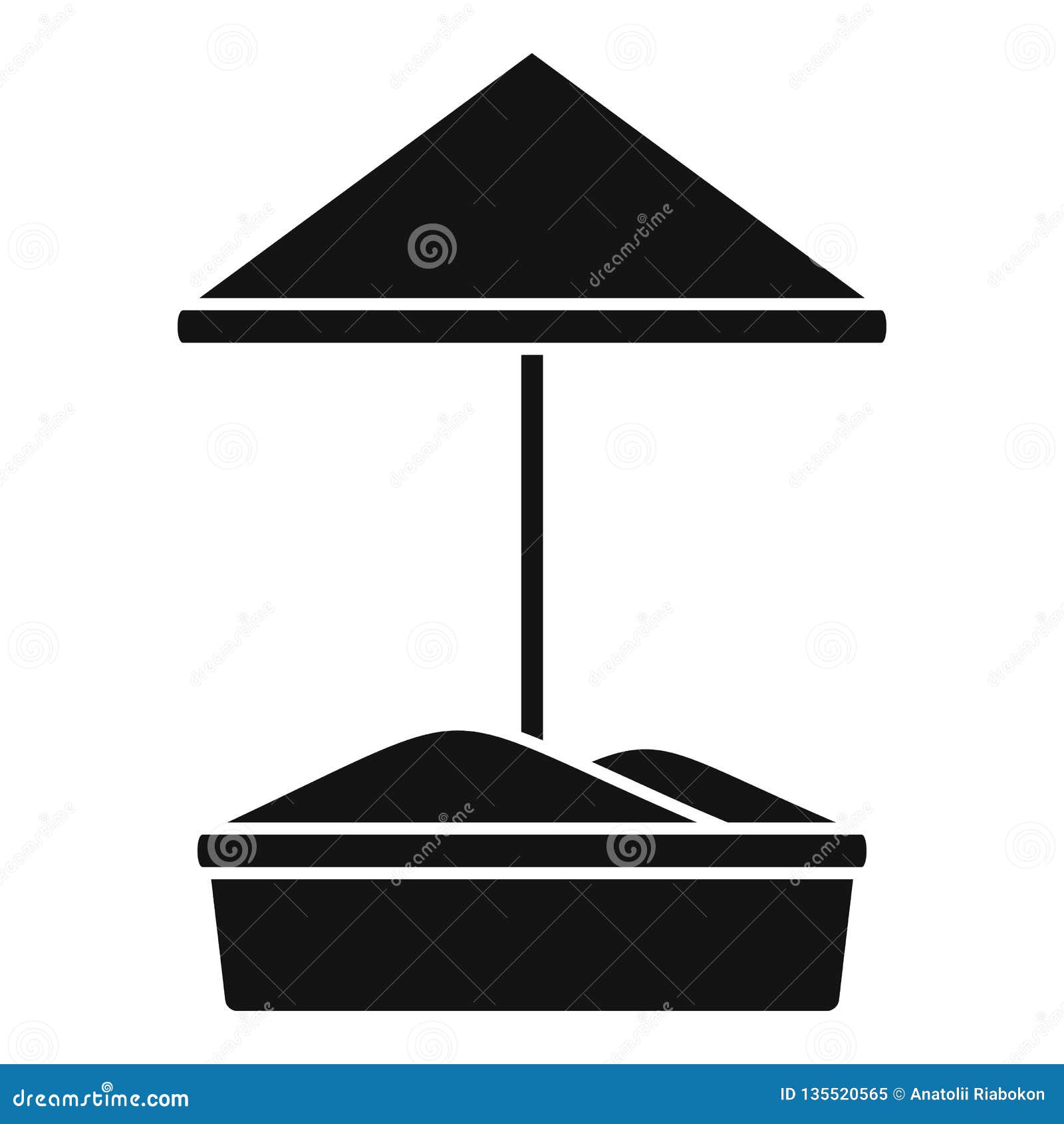 Sand Kid Playground Icon, Simple Style Stock Vector - Illustration of ...