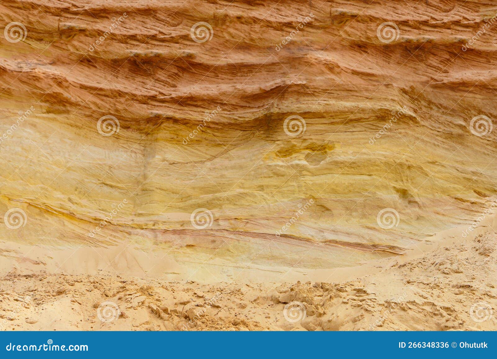 Sand Layers Structure. Sedimentary Rock-sandstone. Surface of Wall ...
