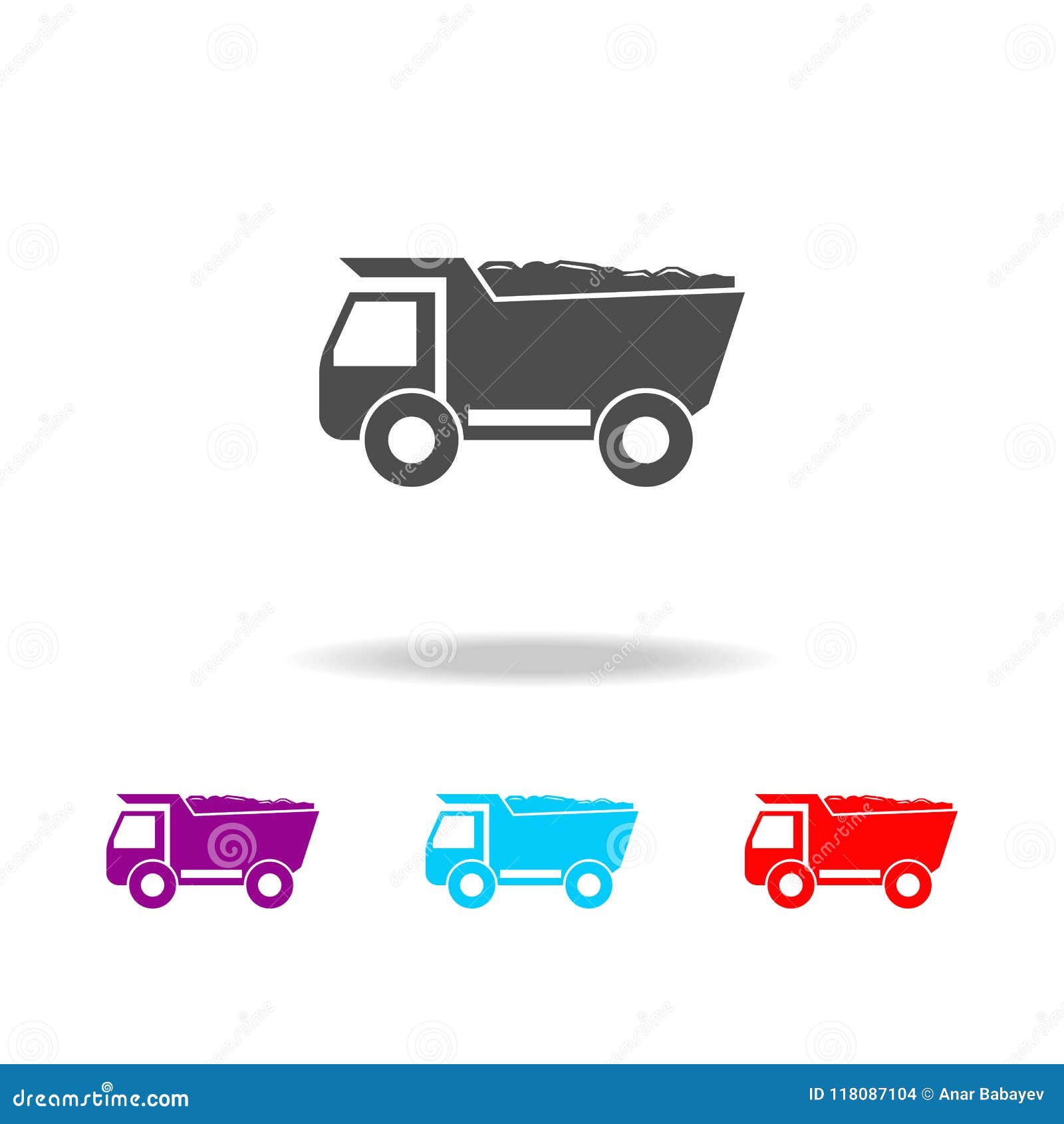 Sand Machine Icon. Elements of Construction Materials in Multi Colored ...