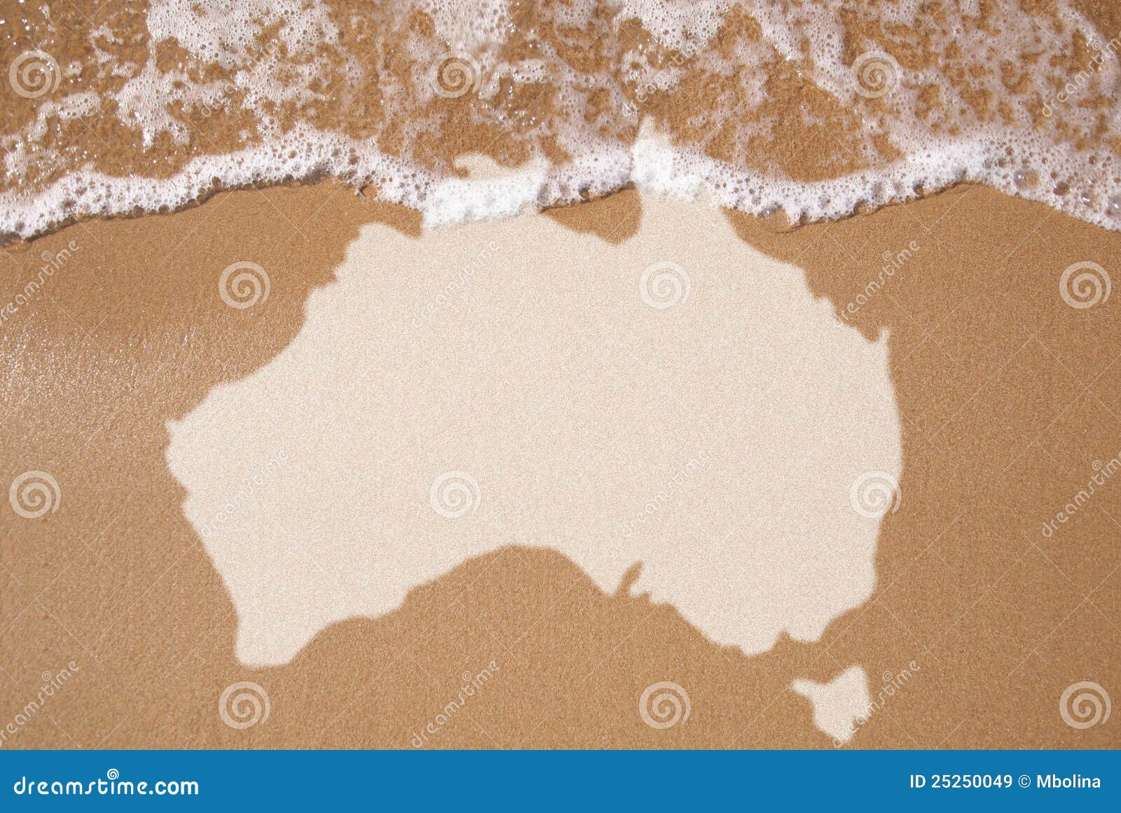 Sand with Map of Australian Continent Stock Image - Image of season ...