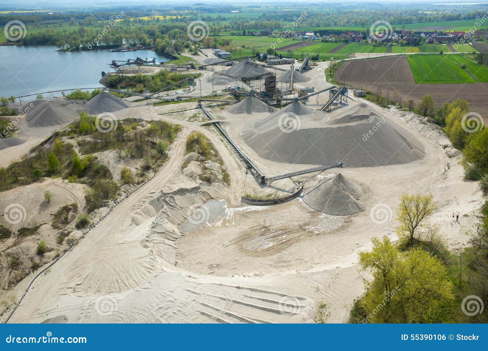 Sand mine stock photo. Image of equipment, manufacturing - 55390106