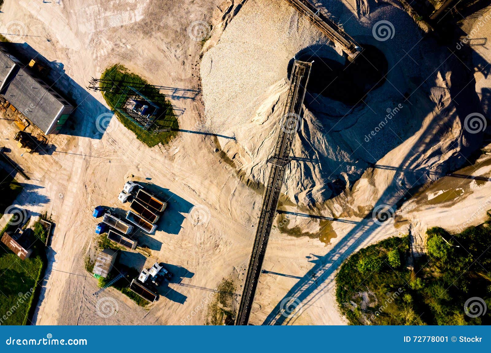 Sand mine aerial view stock image. Image of natural, fort - 72778001