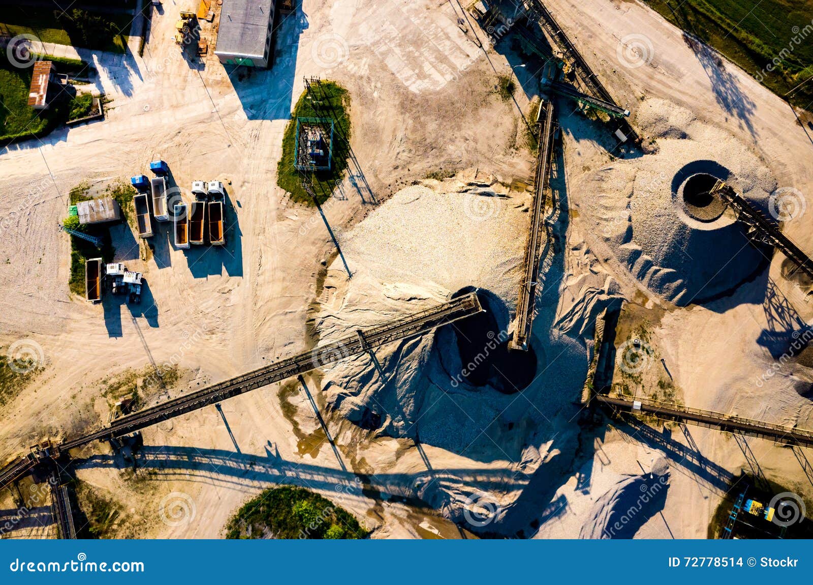 Sand mine aerial view stock photo. Image of design, machine - 72778514