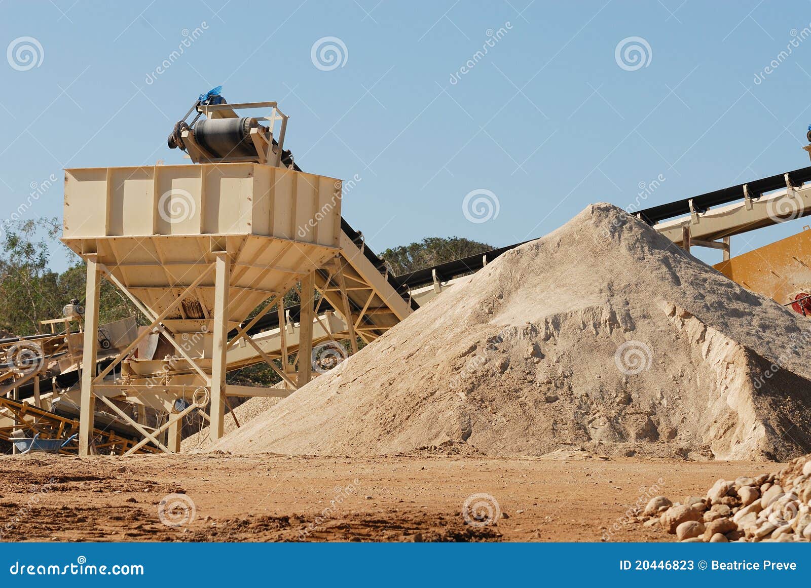 Sand mining stock image. Image of machine, belt, frame - 20446823
