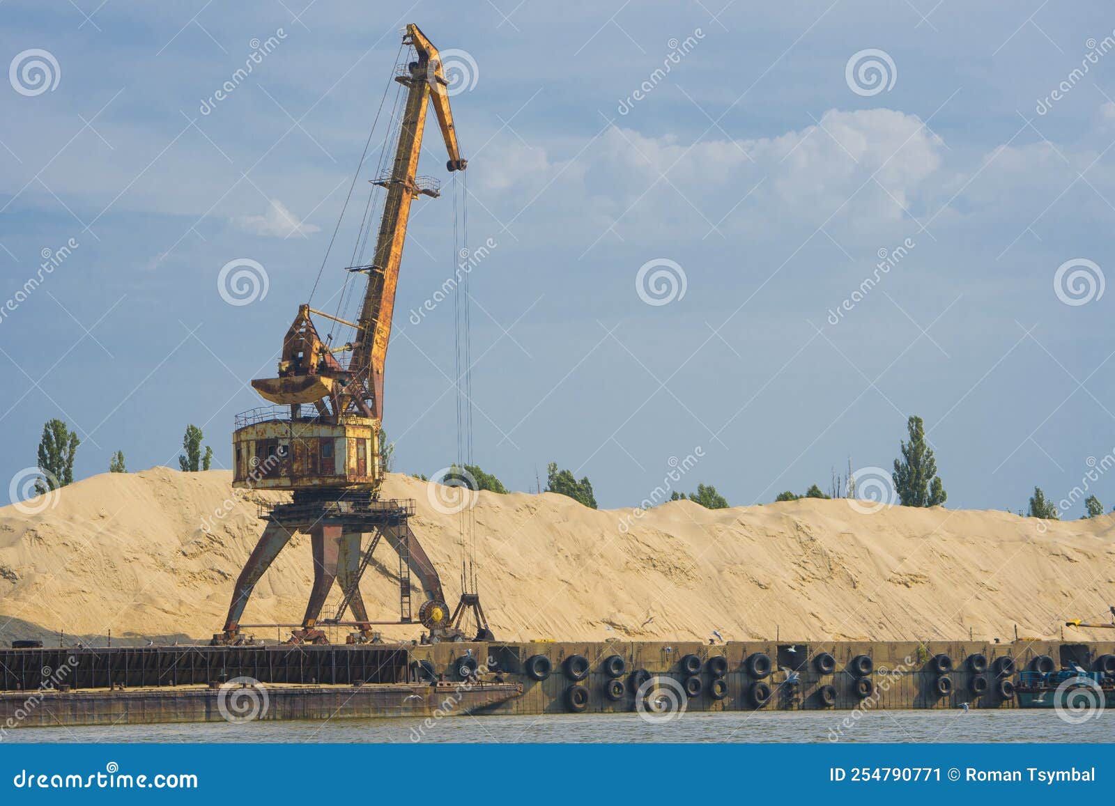 Sand Mining Along the Banks of the River Stock Image - Image of soil ...