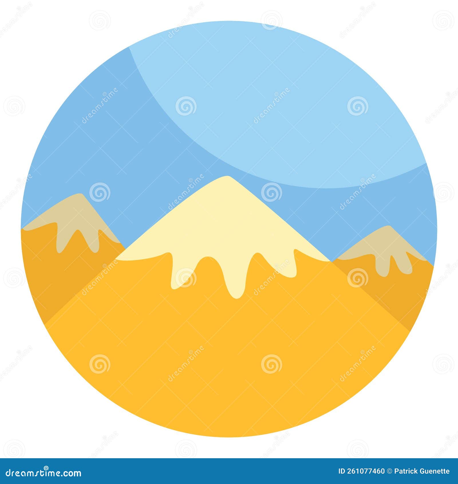 Sand mountain, icon stock vector. Illustration of background - 261077460