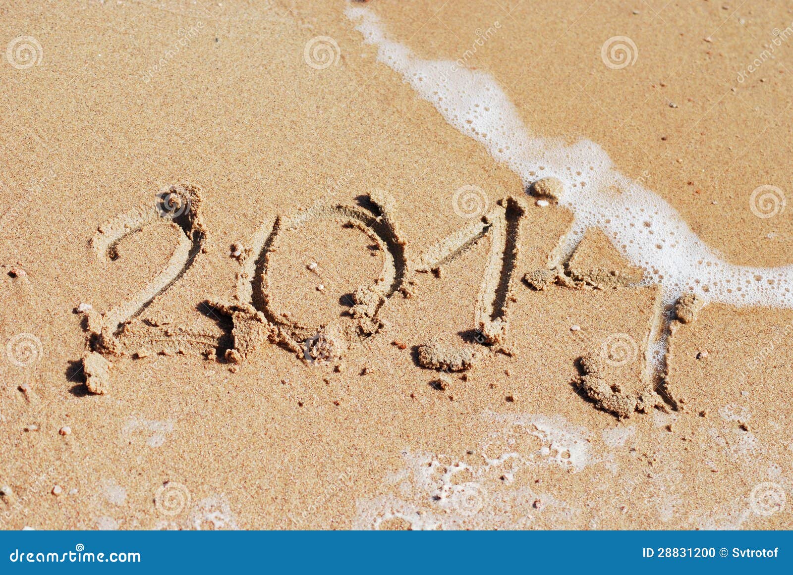 Sand number 2014 on beach stock photo. Image of conceptual - 28831200