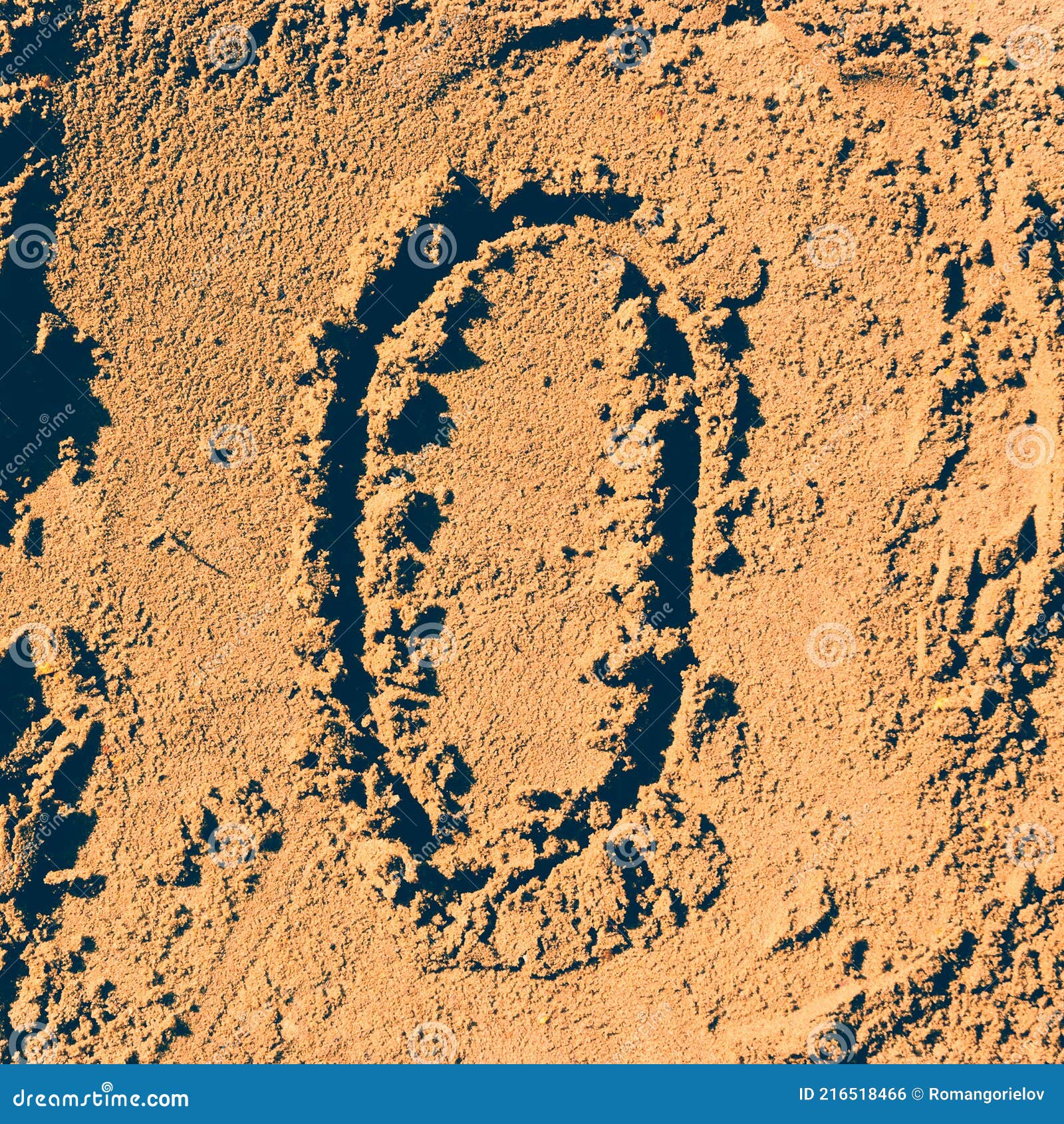 Sand number stock photo. Image of textured, handwriting - 216518466
