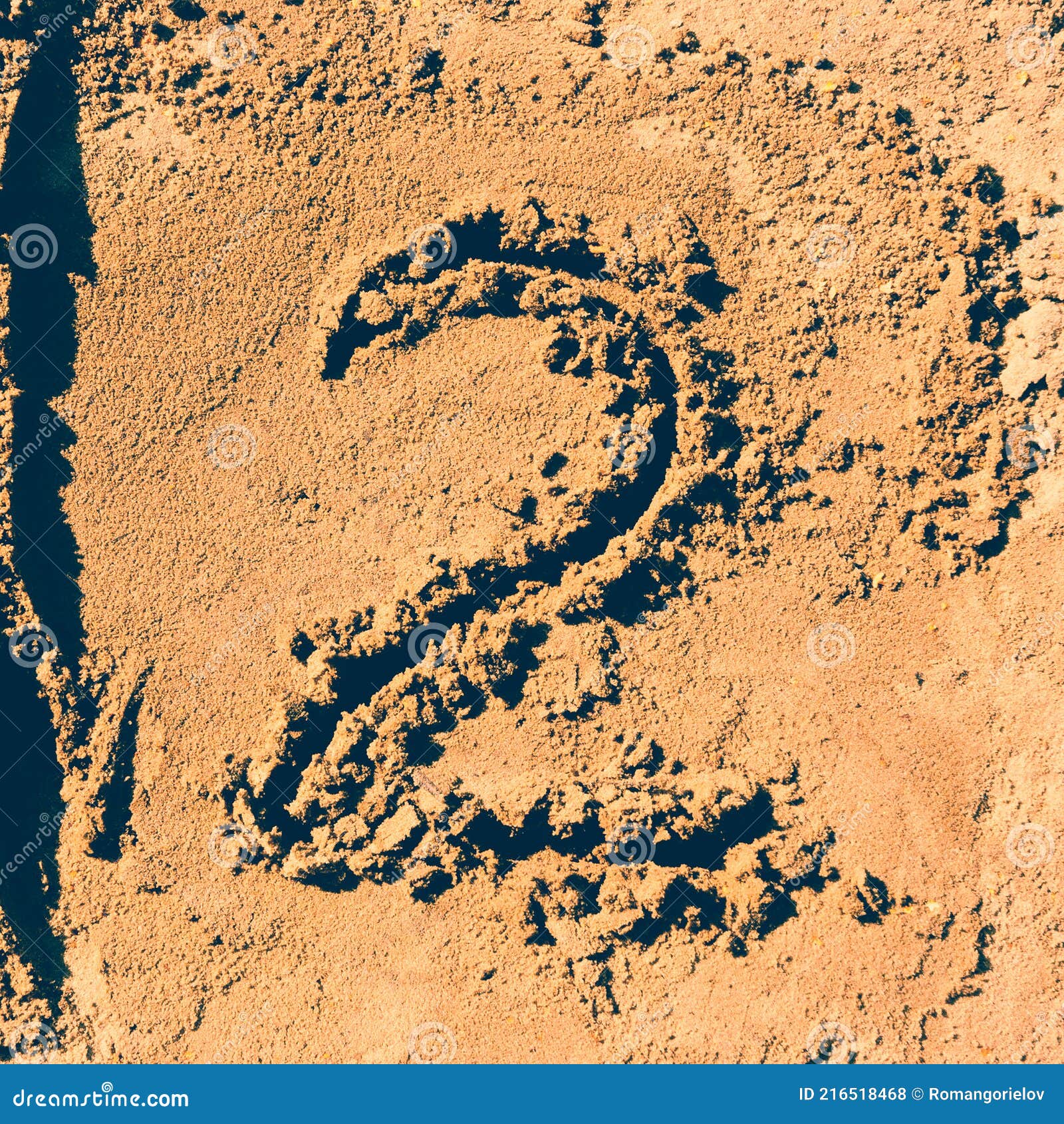 Sand number stock photo. Image of textured, handwriting - 216518468