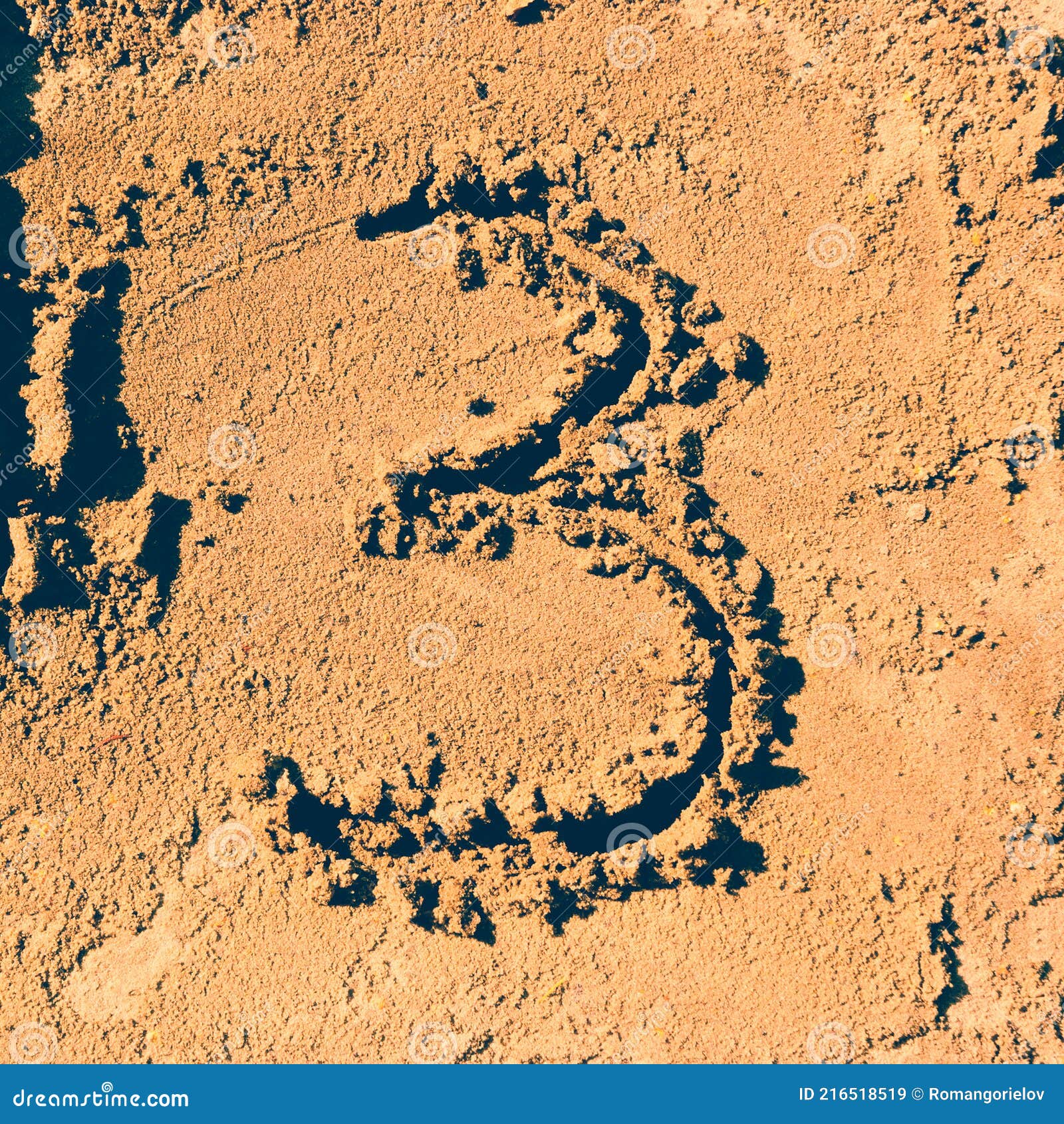 Sand number stock image. Image of surface, print, communication - 216518519