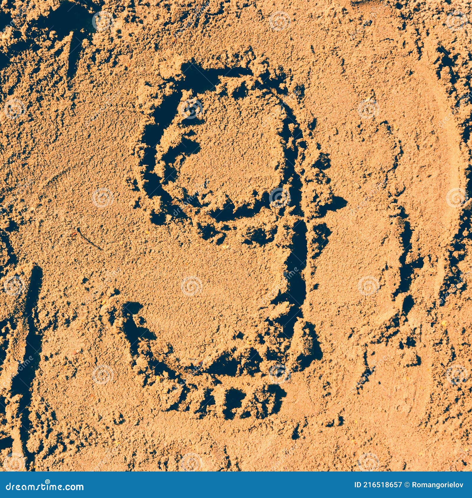 Sand number stock image. Image of beach, education, summer - 216518657