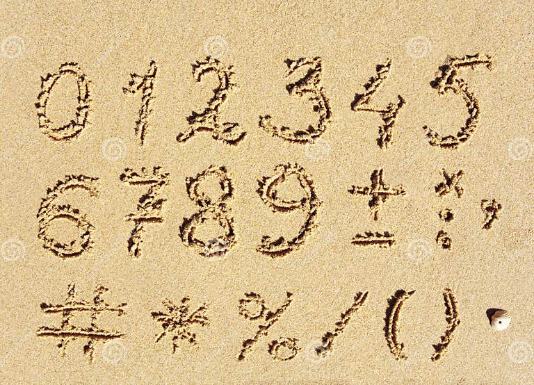 Sand numbers stock illustration. Illustration of element - 21689652