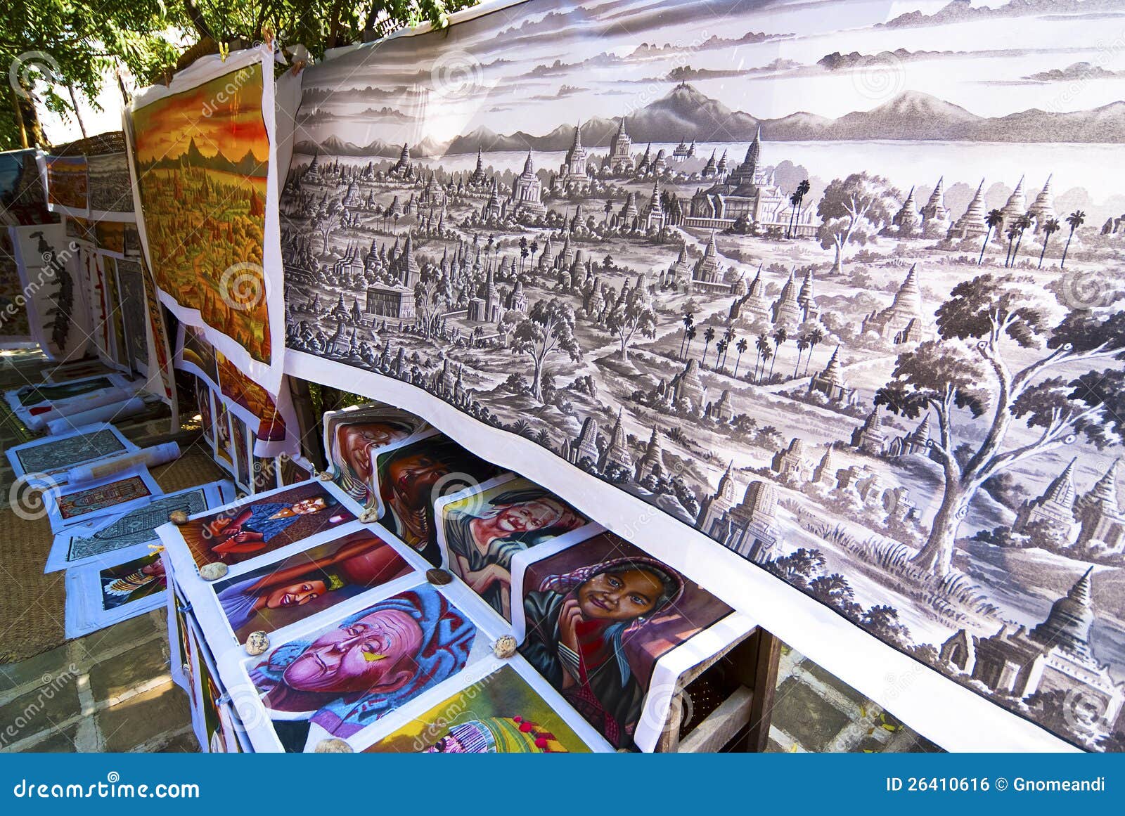 Sand painting in Myanmar editorial photo. Image of bagan - 26410616