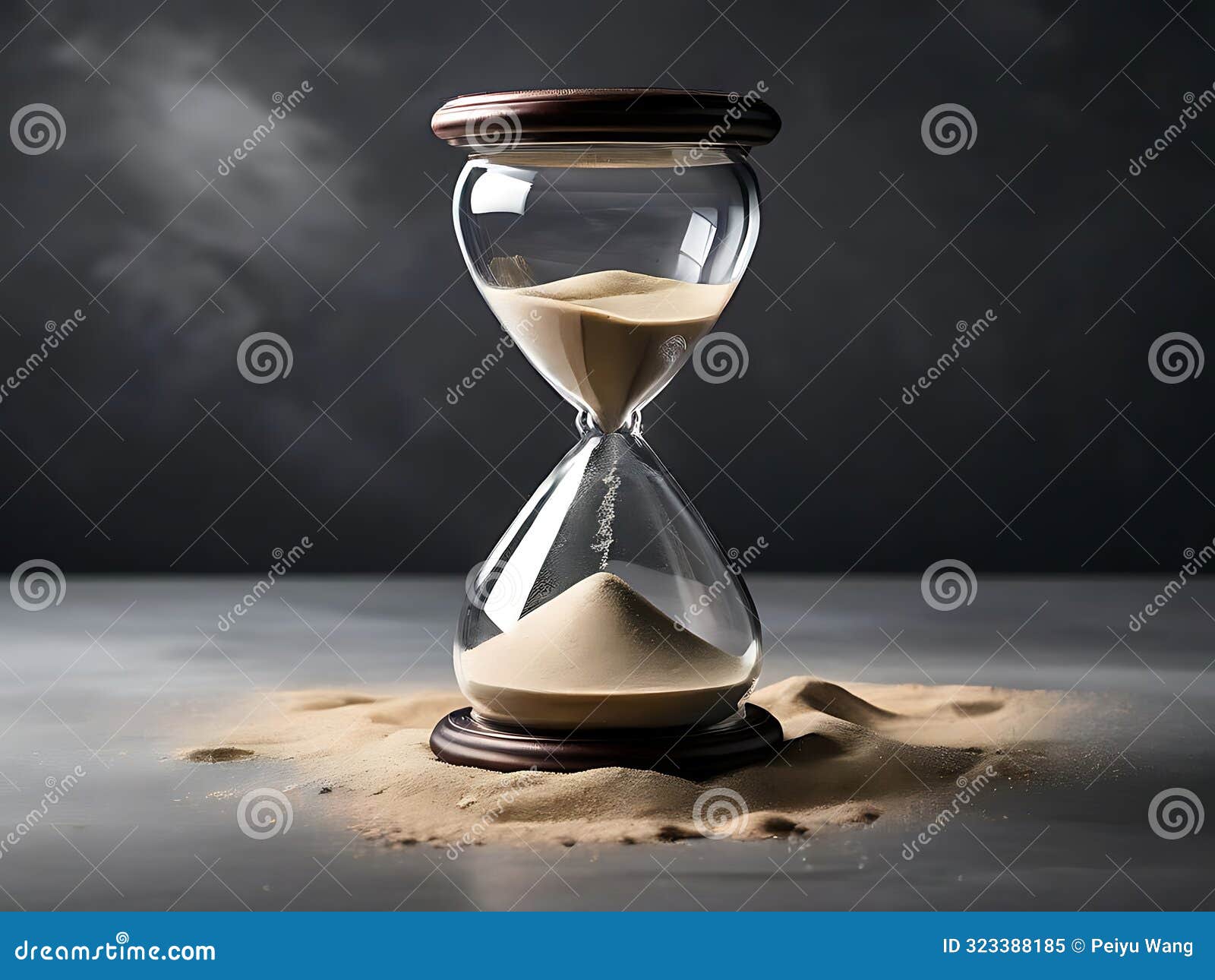 Sand Passing in Hourglass, Countdown Running Time, Deadline on Empty ...