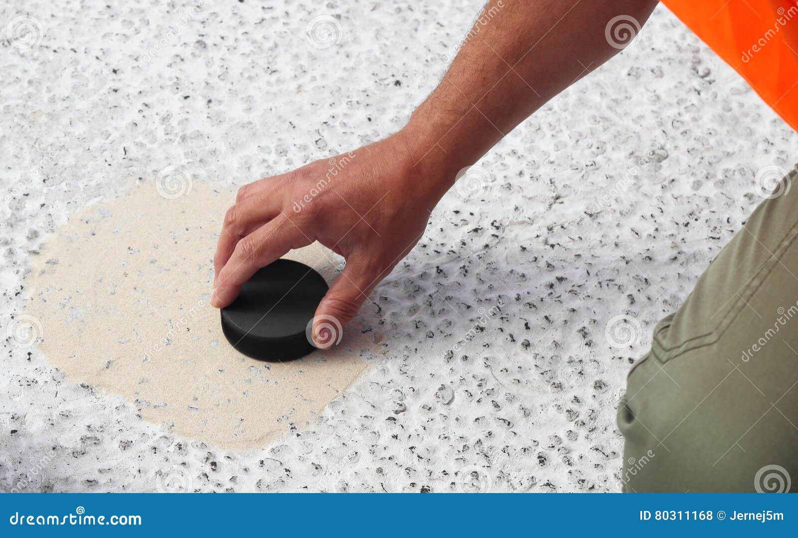 Sand Patch Method stock photo. Image of site, hand, surface - 80311168