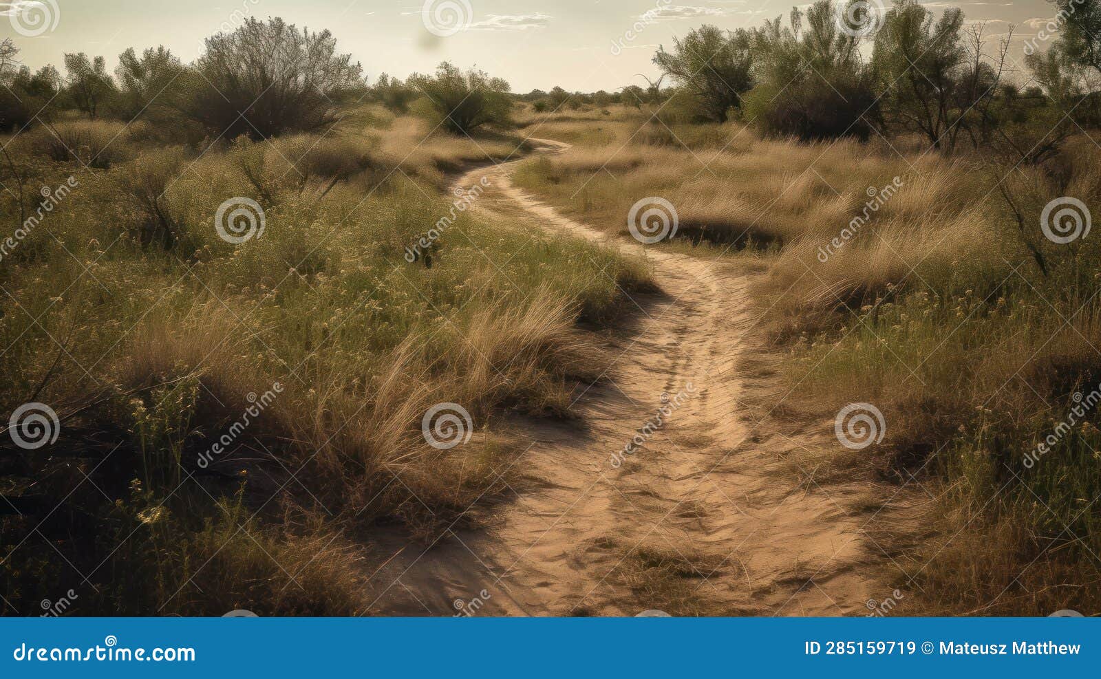 Sand path in arizona stock illustration. Illustration of cold - 285159719