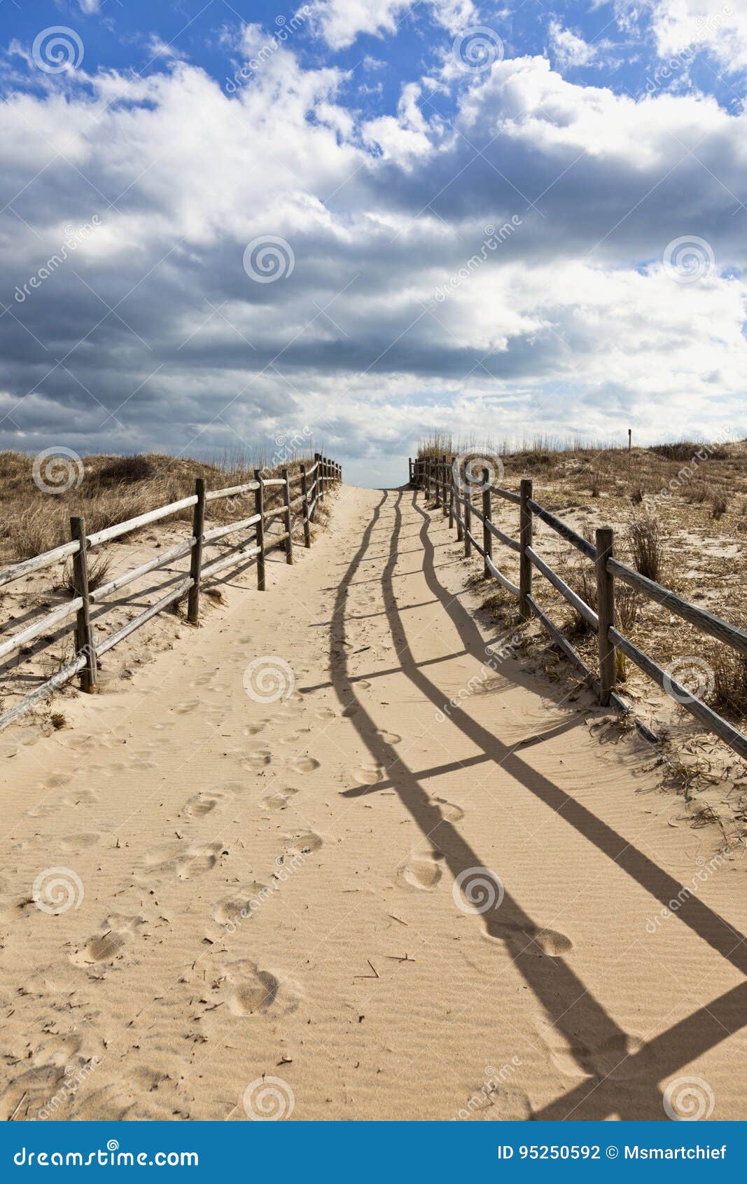 Sand Path Leading to Ocean stock photo. Image of beach - 95250592