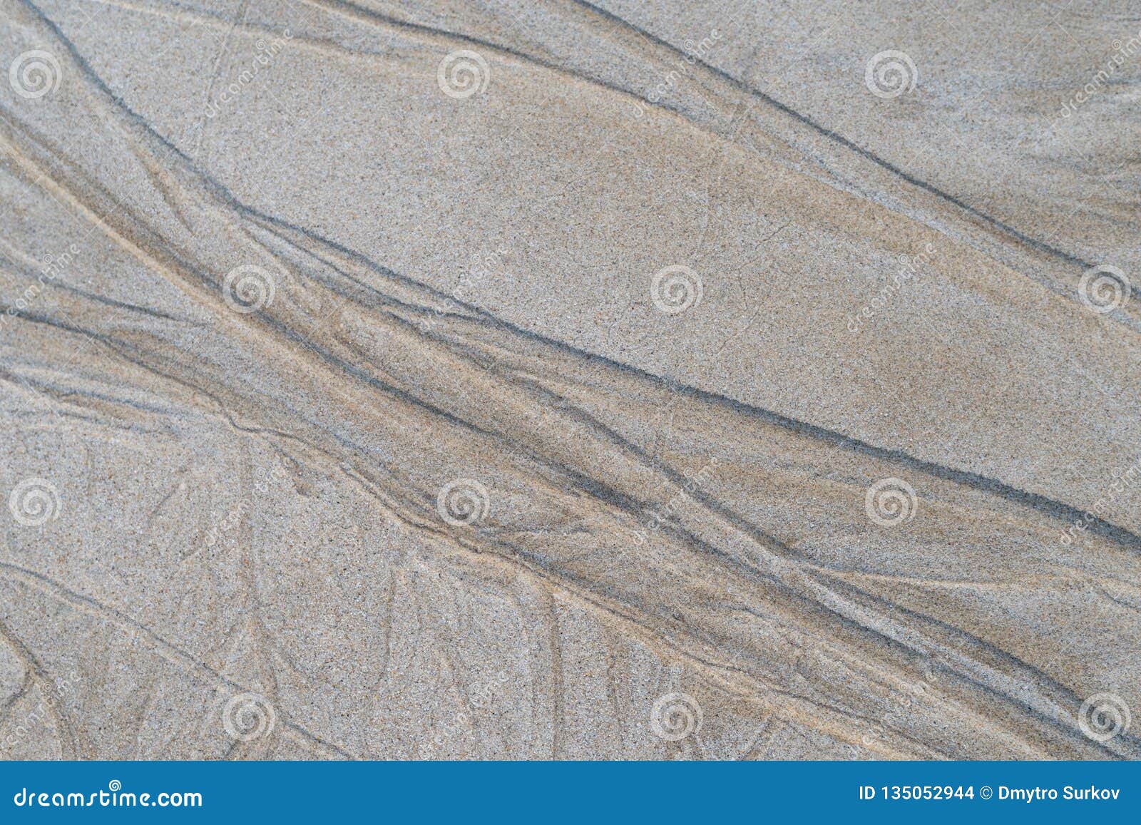 Sand pattern on the beach stock photo. Image of creative - 135052944