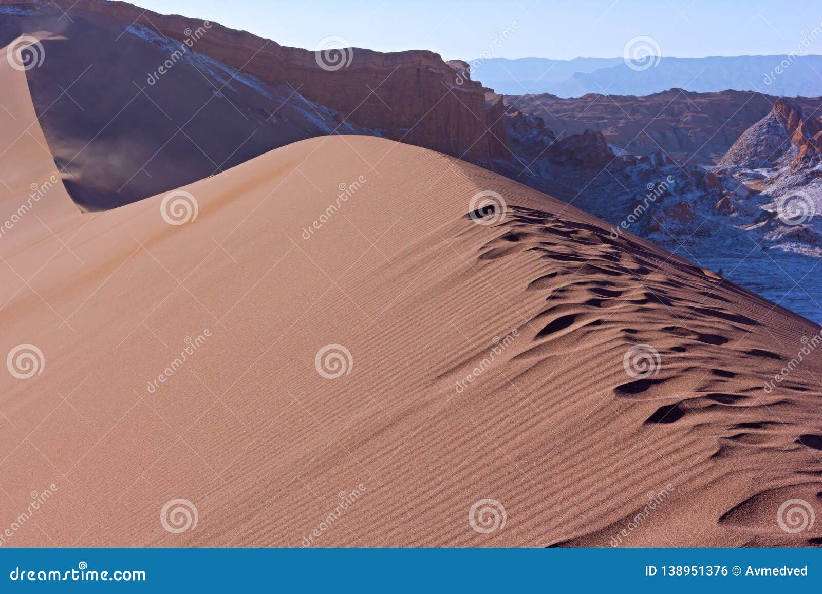 Magnificent Dunes Surrounded by Rock Formations at High Altitude in ...