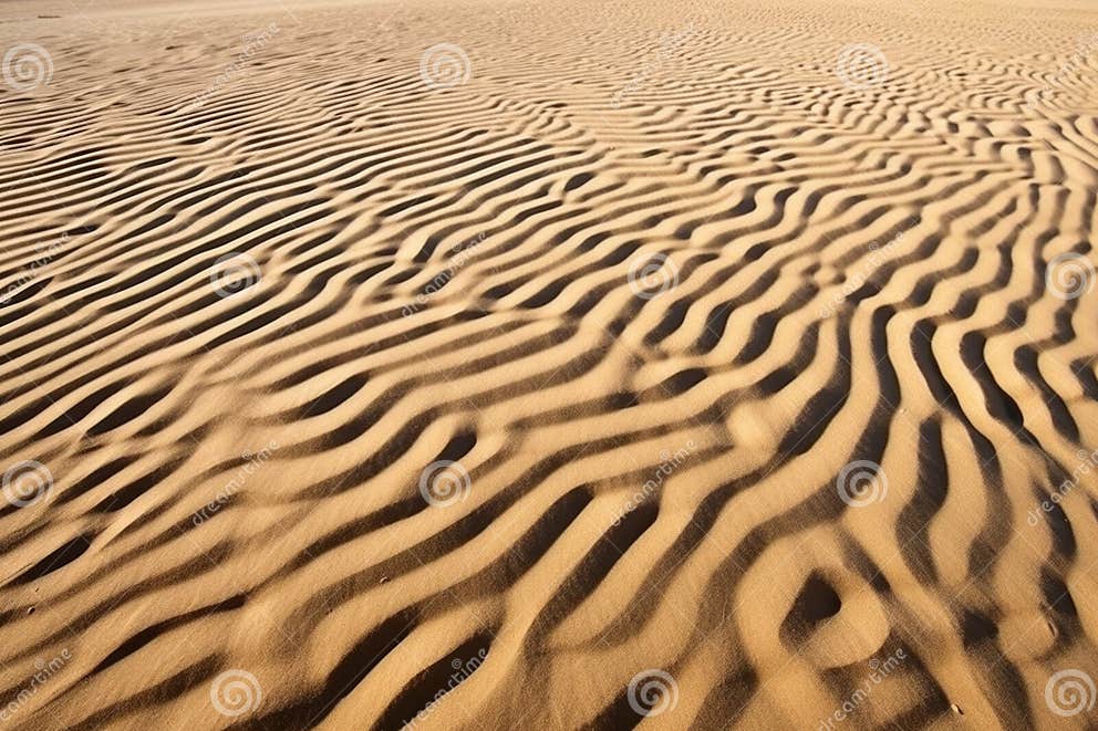 Sand Patterning Caused by Wind Erosion in the Desert Stock Image ...