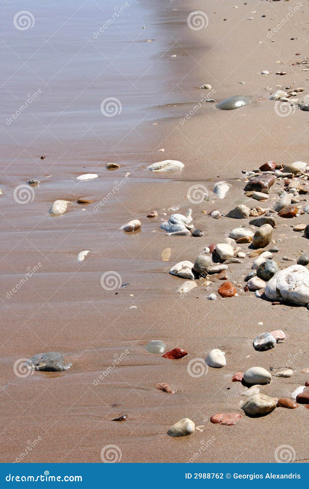 Sand and Pebbles by the Sea Stock Photo - Image of coast, water: 2988762