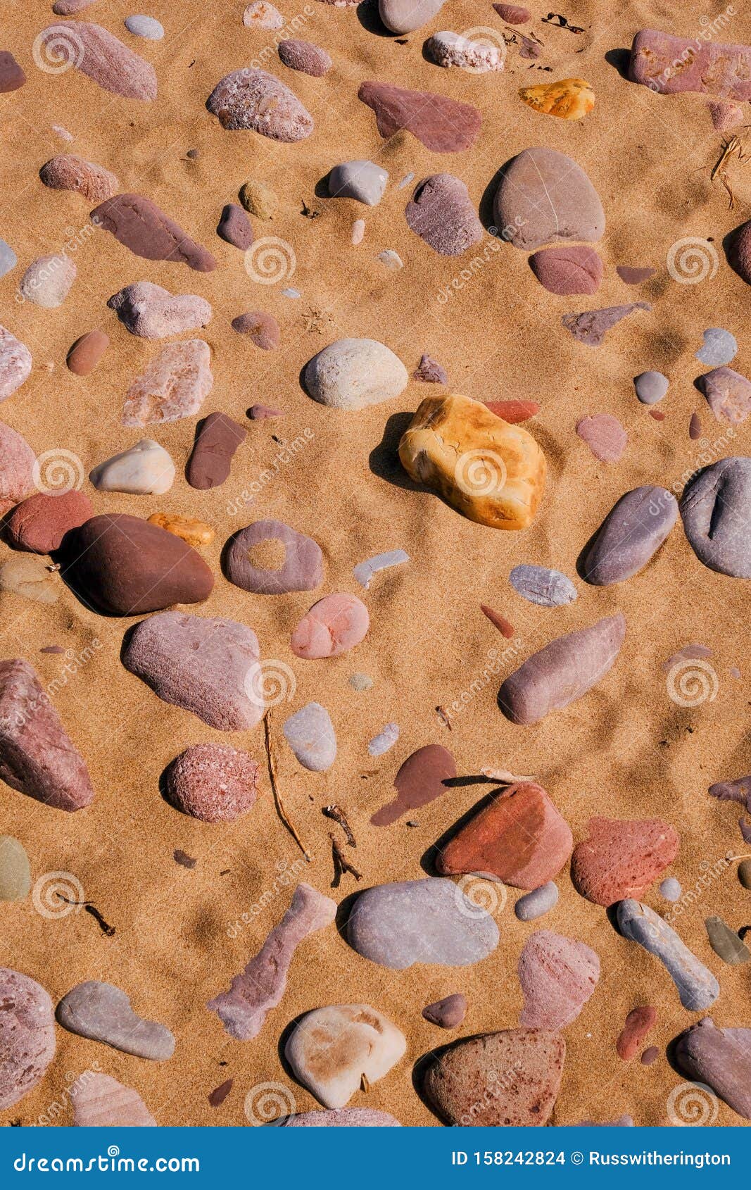 Sand and pebbles stock photo. Image of seascape, background - 158242824