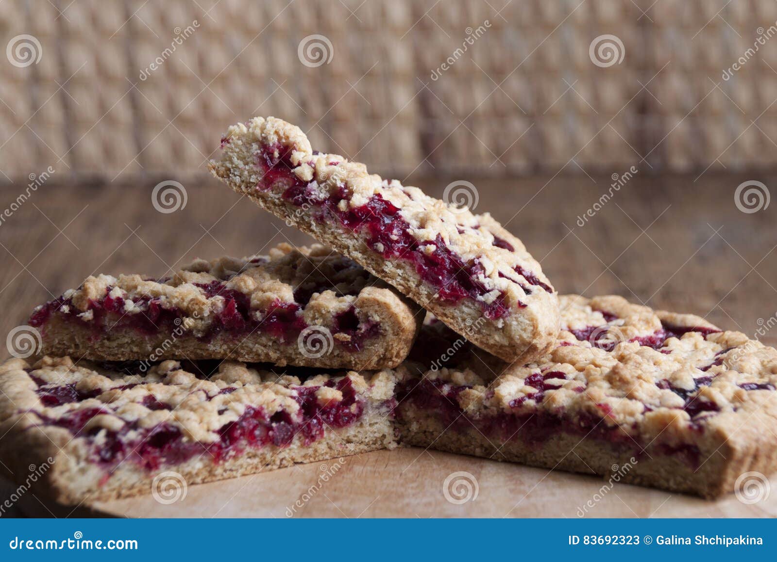 Sand pie with cranberries stock image. Image of baking - 83692323