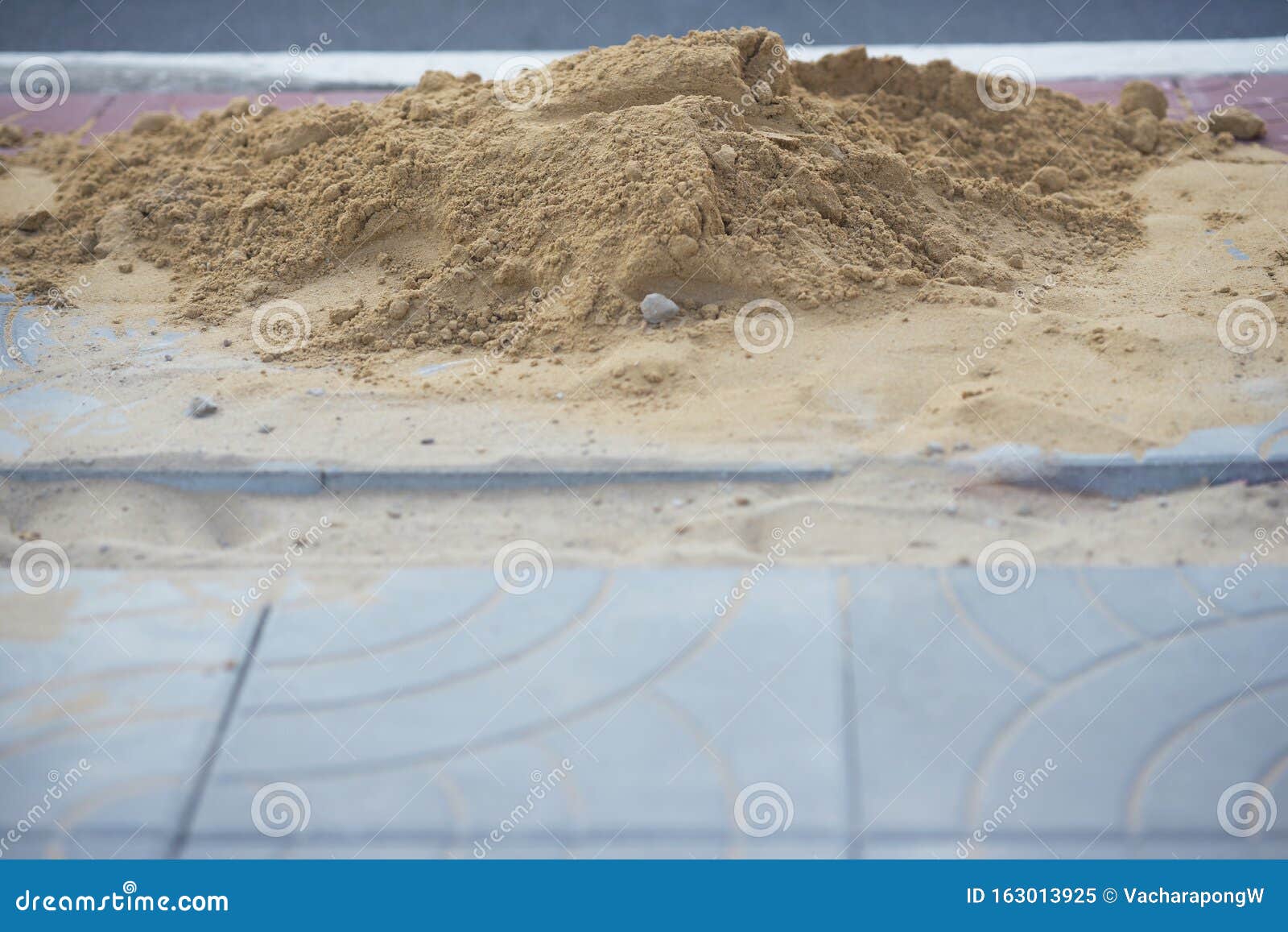Sand Pile in Closed Up at Site of Construction Stock Image - Image of ...