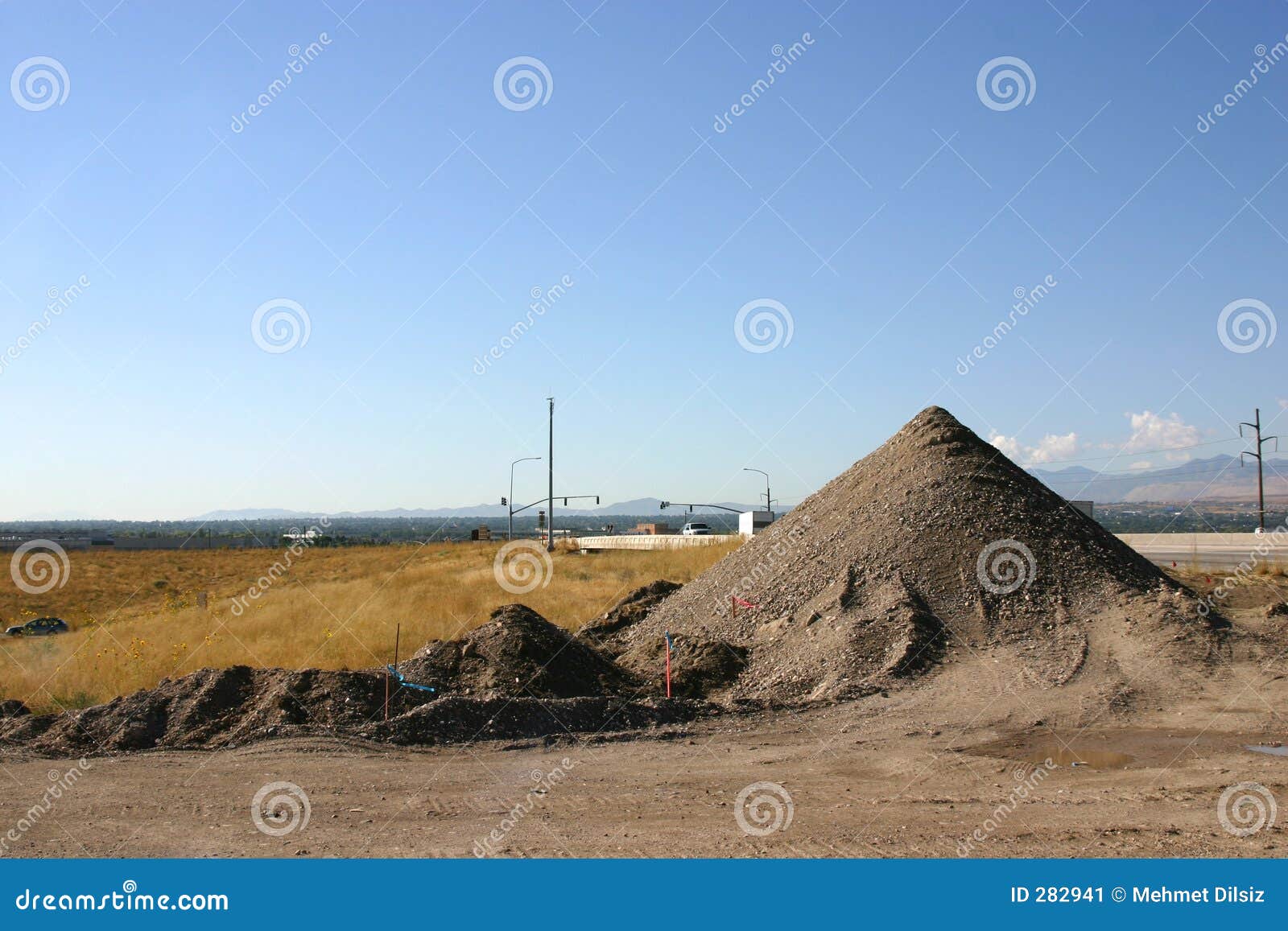 Sand Pile in Construction Site Stock Image - Image of architecture ...
