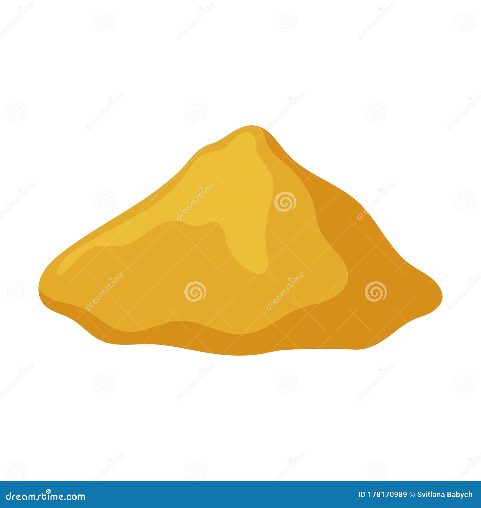 Sand Pile Vector Icon.Cartoon Vector Icon Isolated on White Background ...