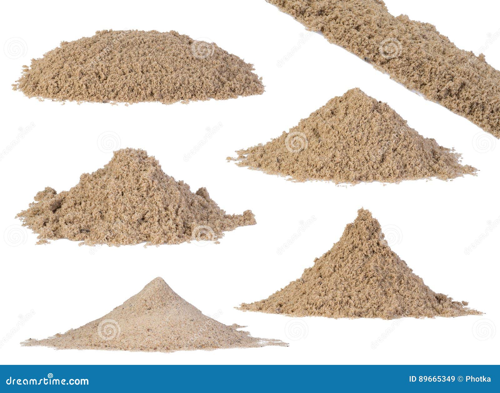 Sand Piles Isolated on White Stock Image - Image of isolated, small ...