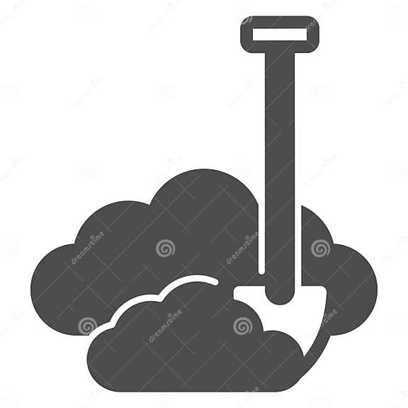 Sand Piles with Shovel Solid Icon, Building Materials and Construction ...