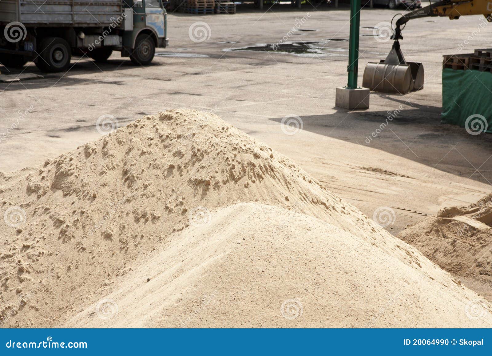Sand pit stock photo. Image of sand, site, loader, steel - 20064990