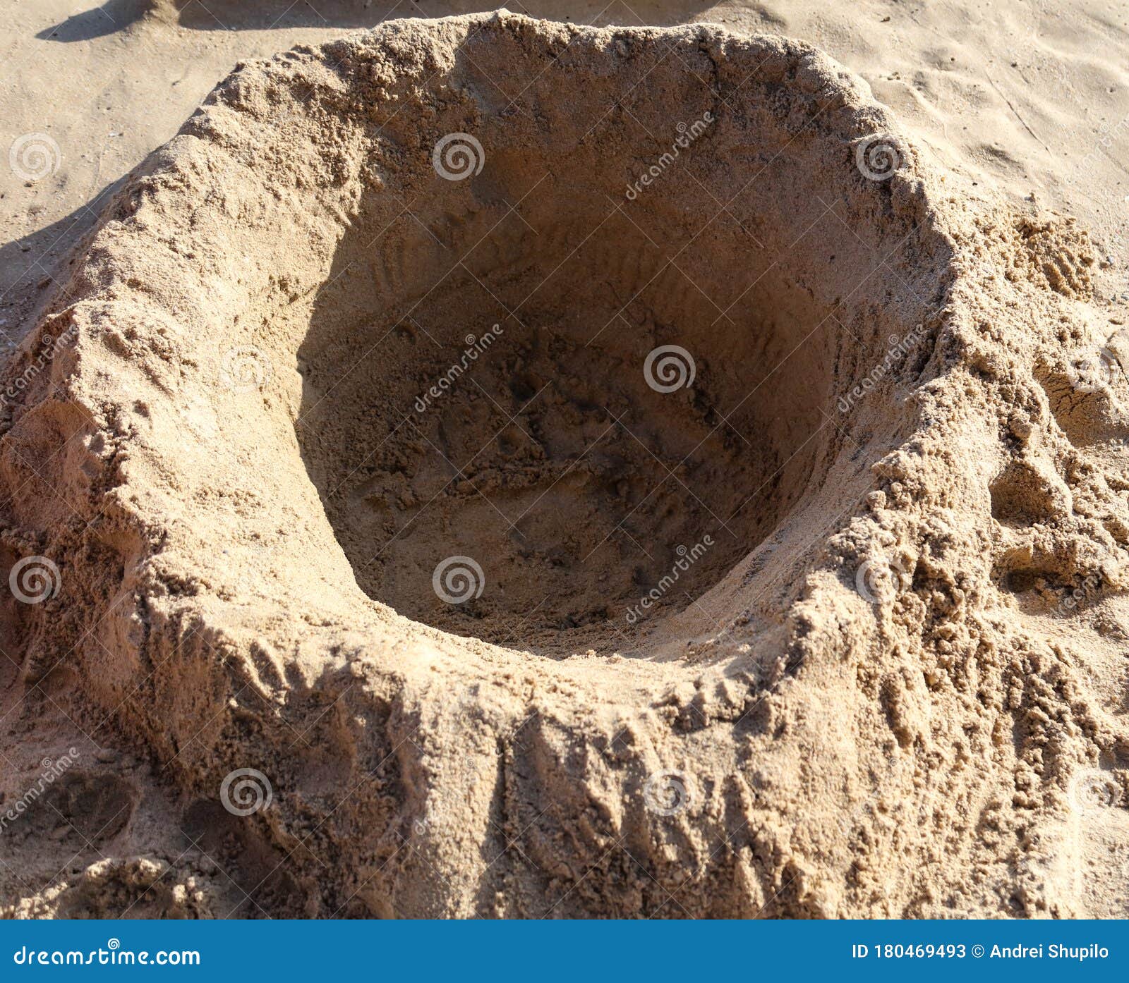 Sand Pit on the Beach Near the Sea Stock Image - Image of construction ...