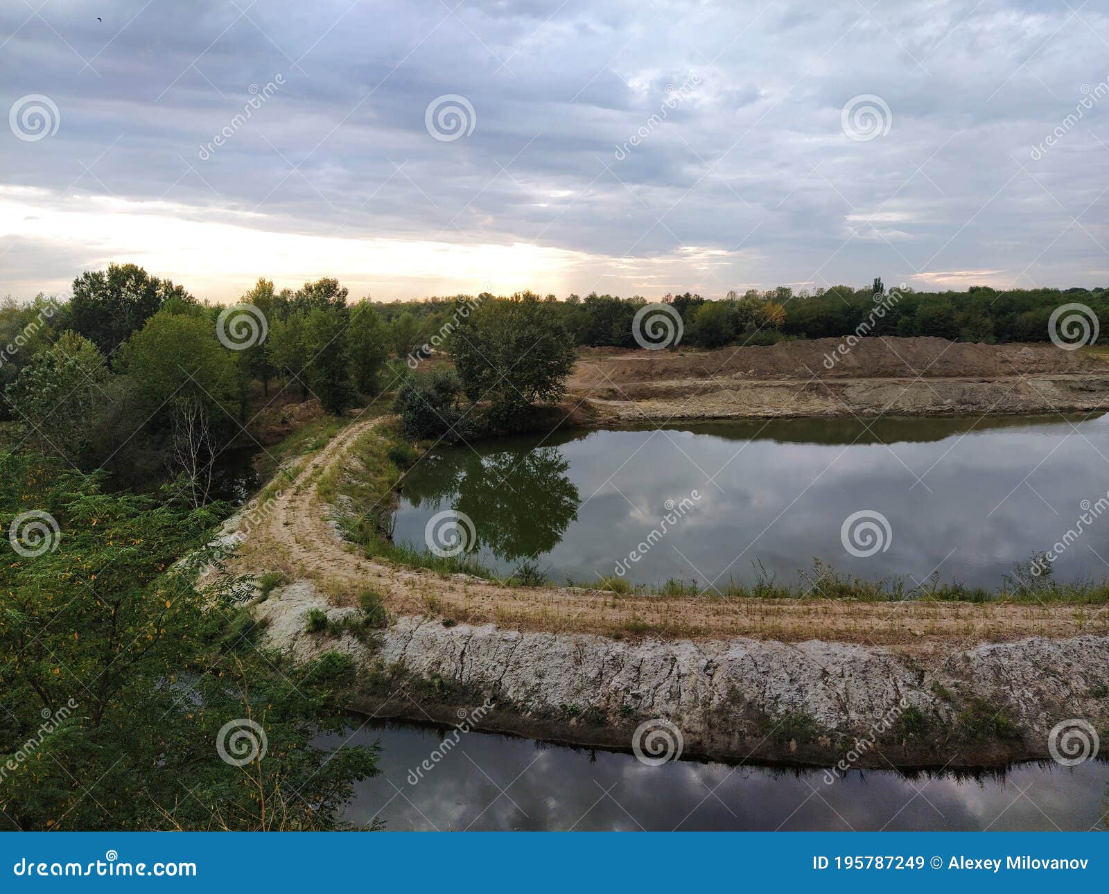 Sand Pit Filled with a Water Stock Image - Image of digging, outdoor ...
