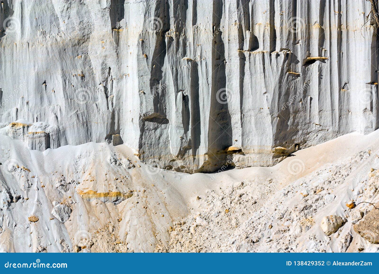 Sand pit wall stock photo. Image of ground, quarry, geology - 138429352