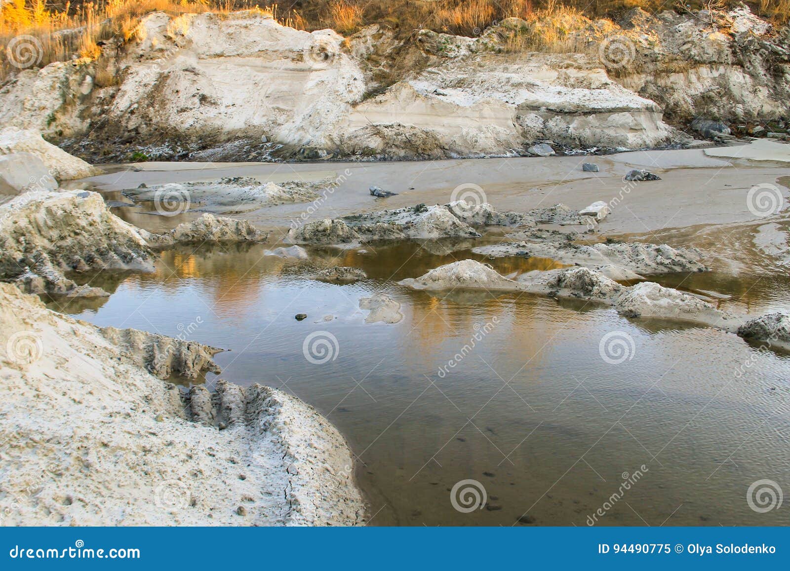 Sand Pit with Water in Quarry Stock Image - Image of dirt, construction ...