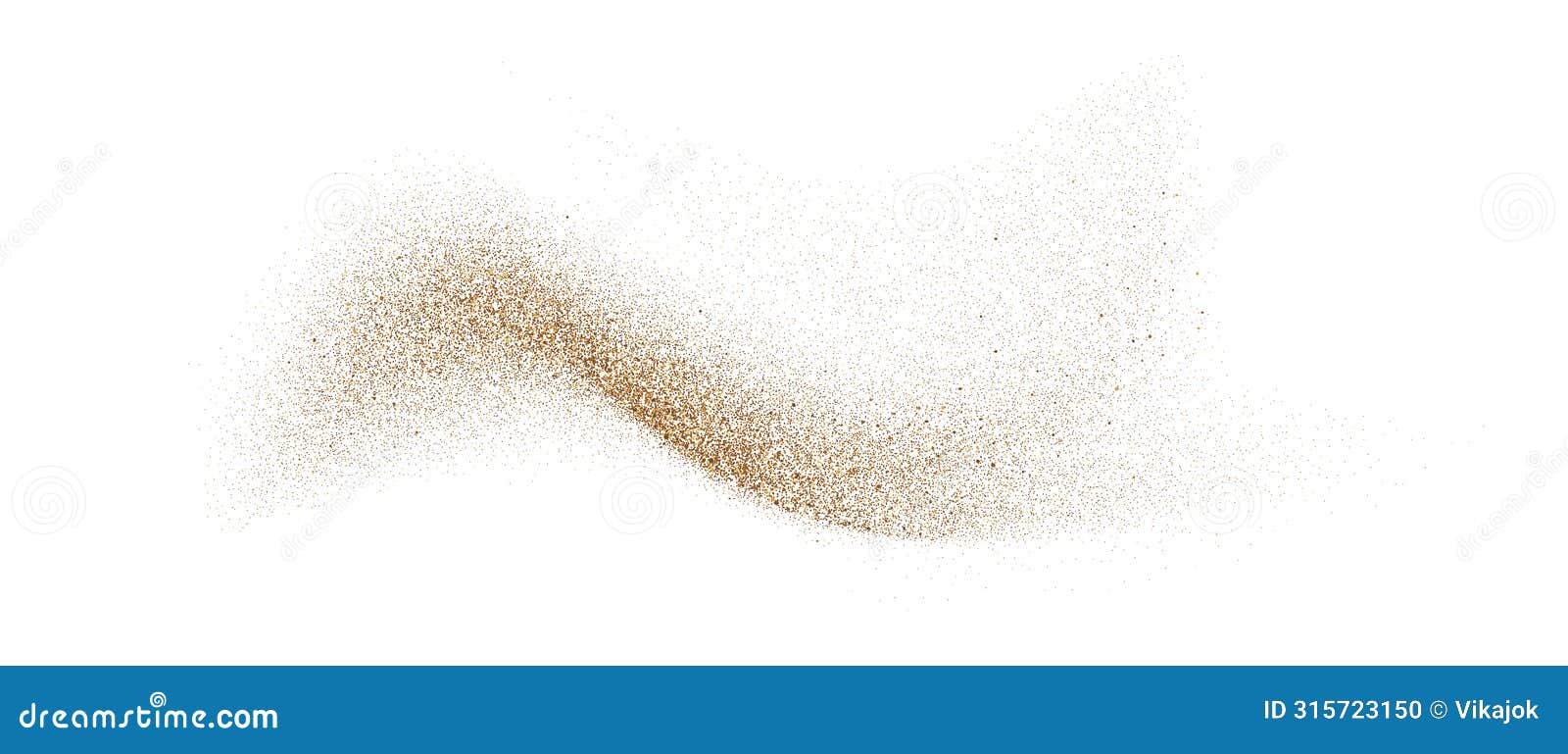 Sand Powder Splash. Flowing Dust Speckles And Particles Wave Texture ...