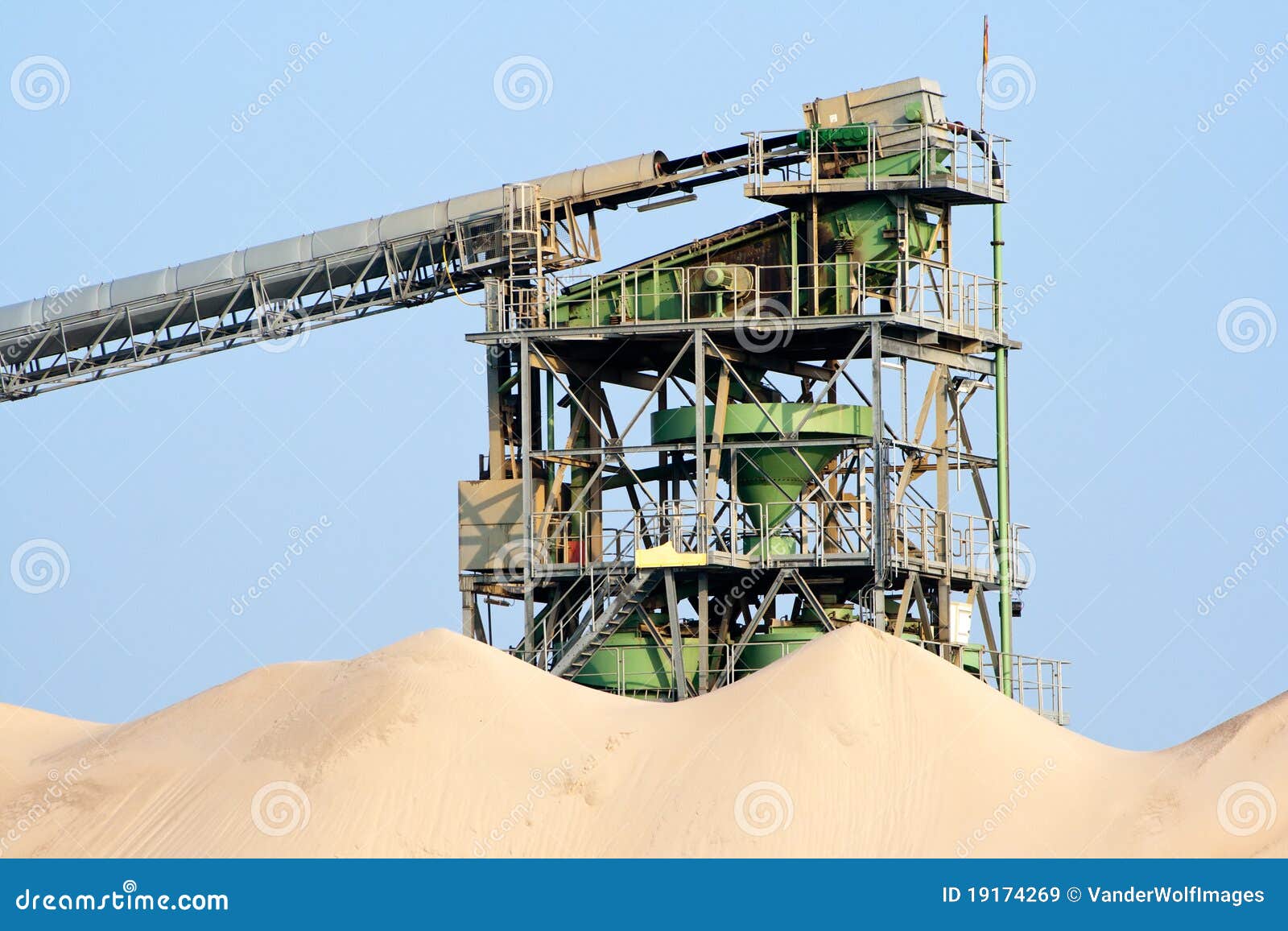 Sand processing stock image. Image of factory, excavator - 19174269