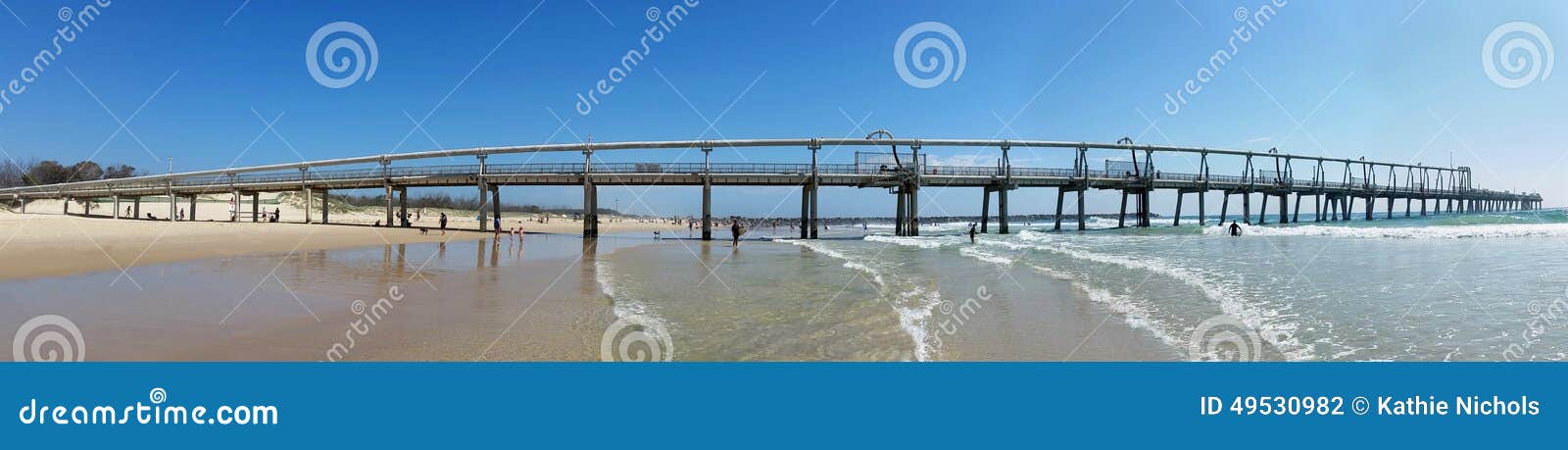 Sand Pumping Jetty Gold Coast Australia Stock Photo - Image of nature ...