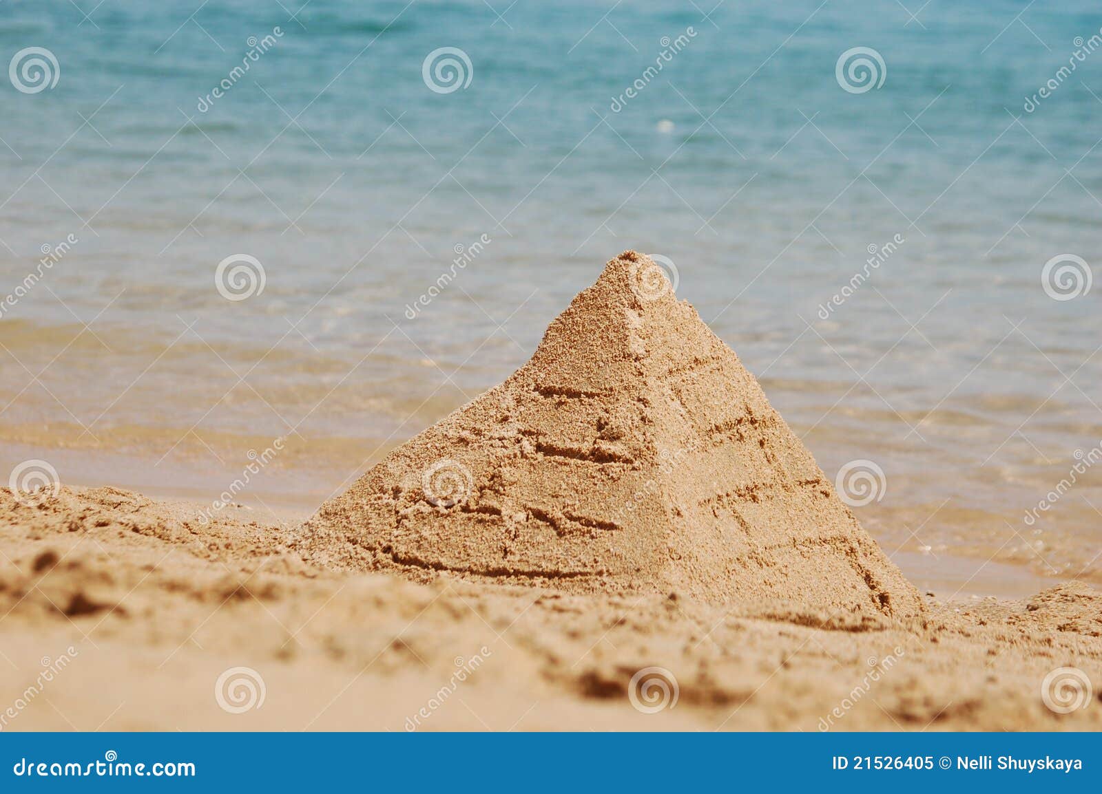 Sand pyramid stock image. Image of fort, horizon, construction - 21526405