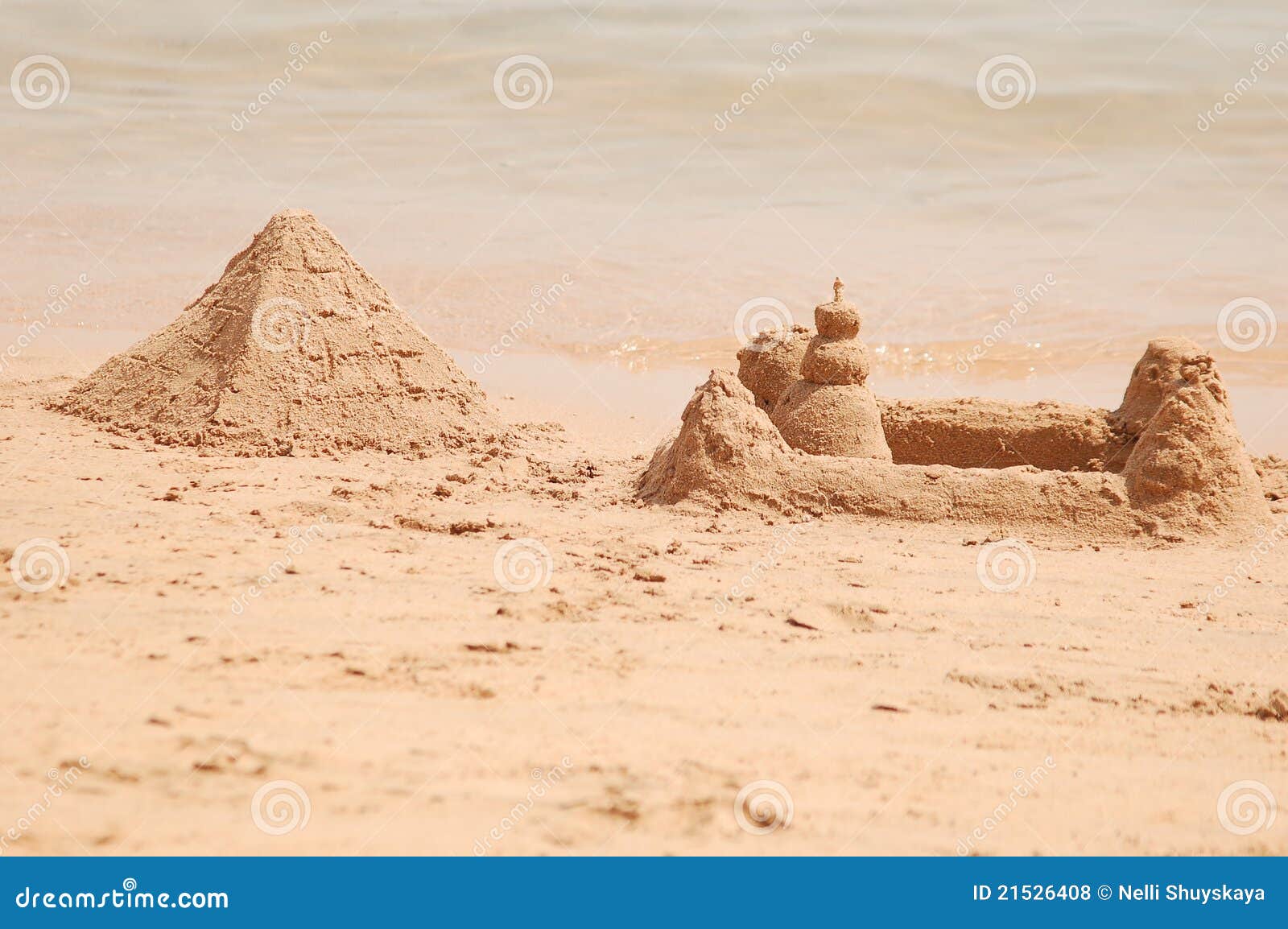 Sand pyramid stock photo. Image of coastline, pyramid - 21526408