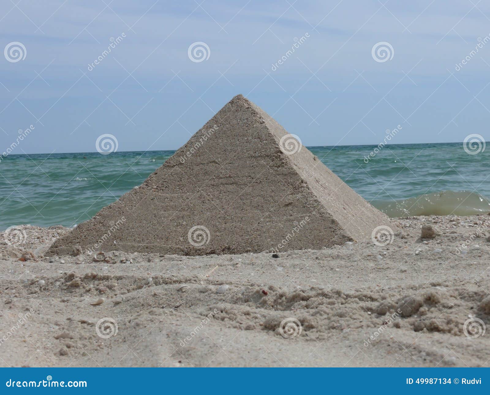 Sand pyramid stock photo. Image of blue, gray, building - 49987134